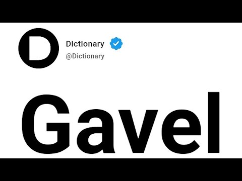 Gavel Meaning In English