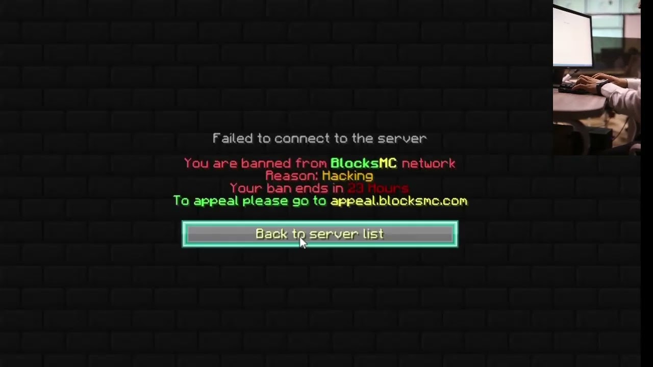 i banned in blocksmc :(