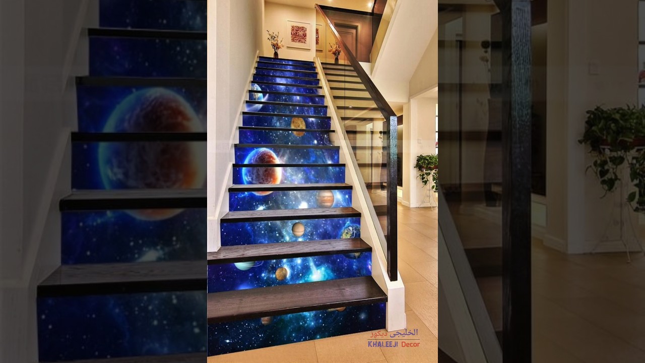try this amazing stair decoration idea ❤️ | 3d wallpaper
