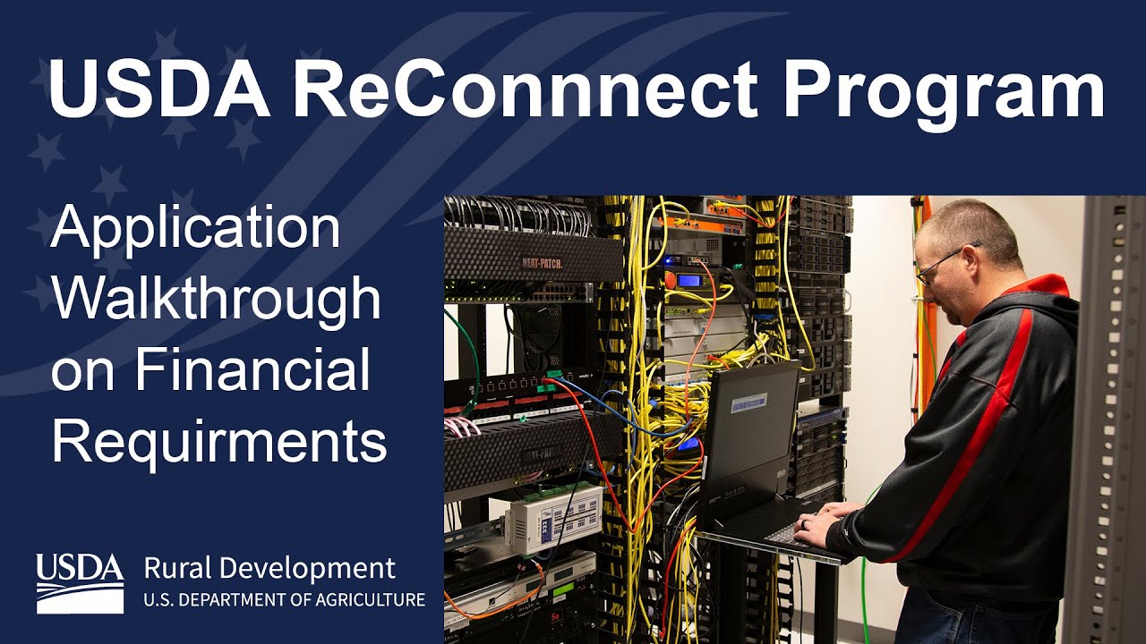 USDA ReConnect Program - Application Walkthrough on Financials