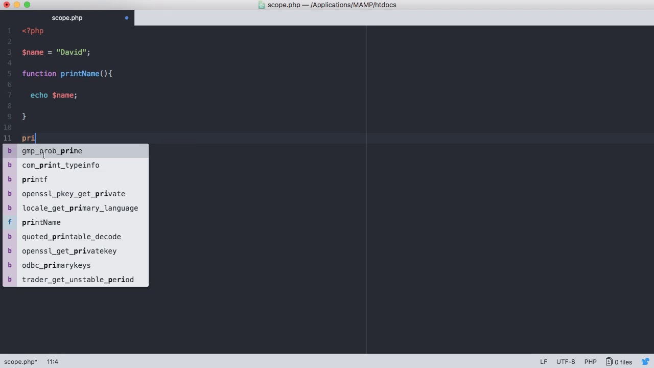PHP Tutorial 17 - Variable Scope