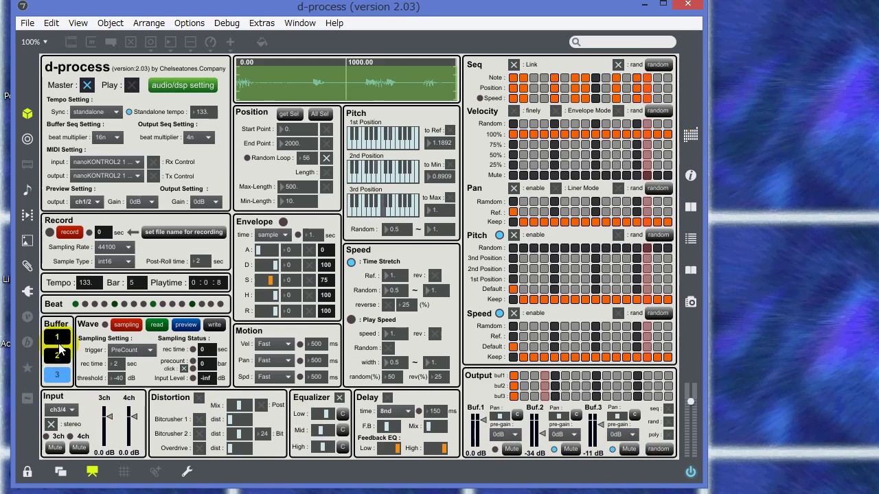 Play my Max/Msp Patch - random sequencer