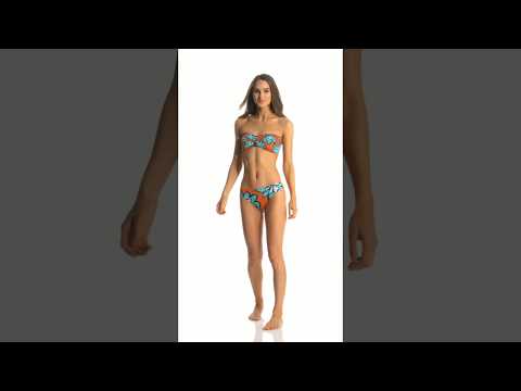 Bikini Lab Desert Petals Cinched Back Hipster Bikini Bottom | SwimOutlet.com
