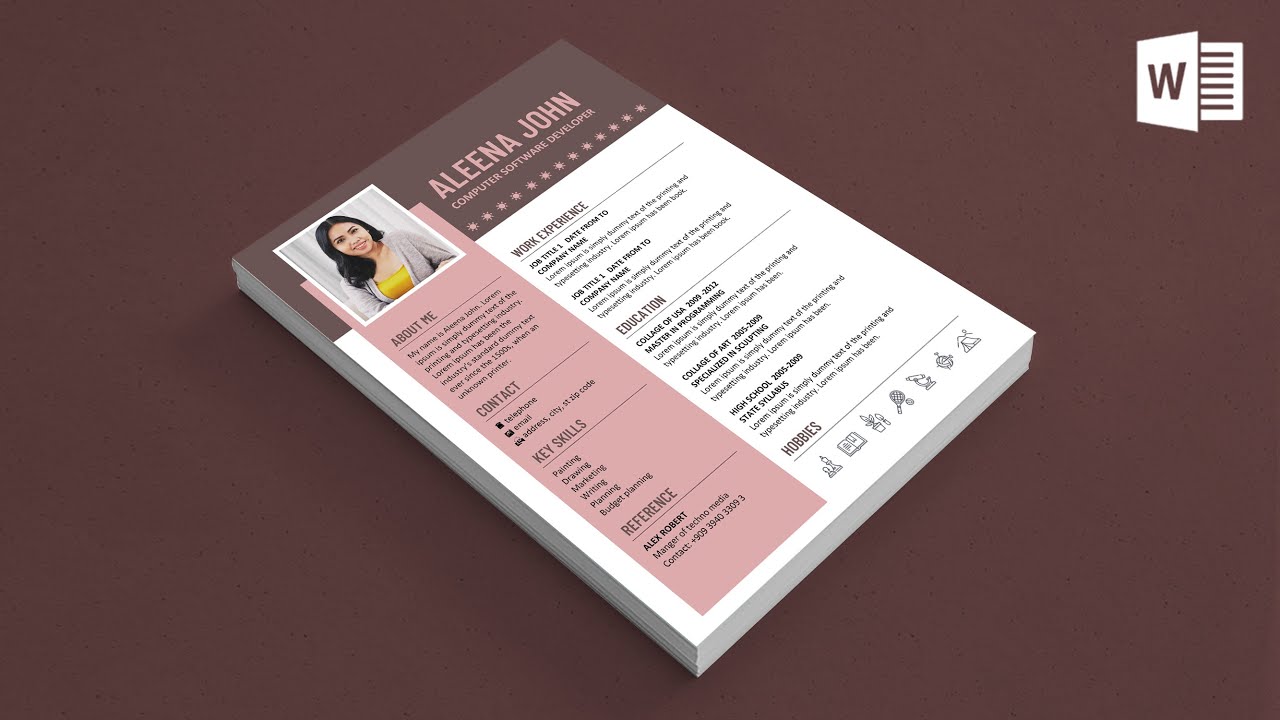 How to Make Resume in MS Word (2022) ⬇ FREE EDITABLE TEMPLATE...