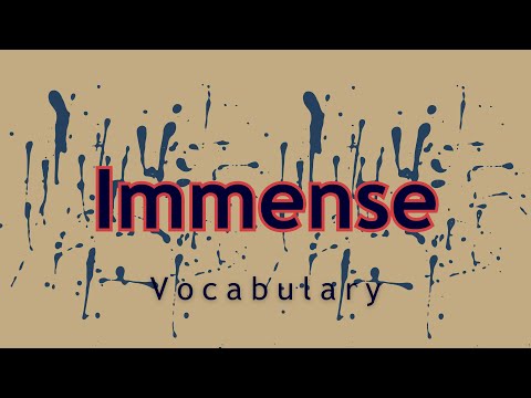 What is the meaning of Immense?