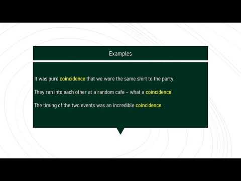 coincidence # Expand Your English Vocabulary