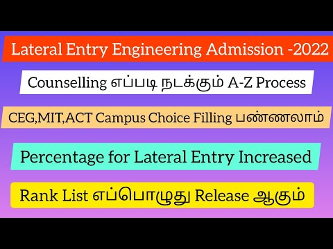 Lateral Entry Engineering Admissions 2022|A-Z Counselling Process|Increased %|Rank List|DP