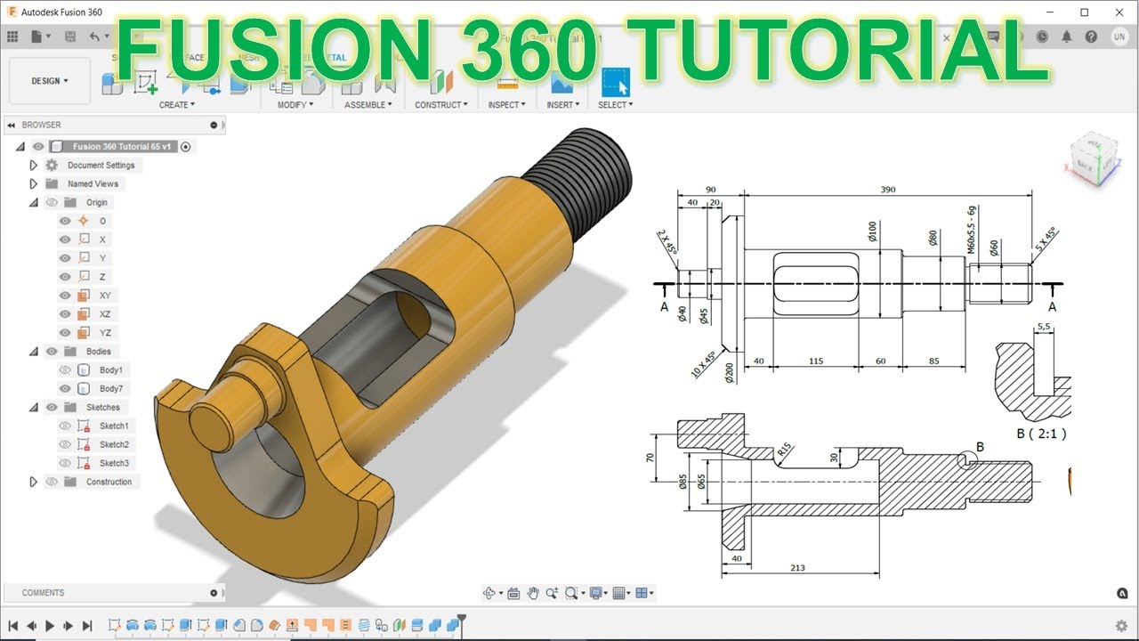 Fusion 360 Tutorial #65 | Fusion 360 3D Modeling Basic Beginners