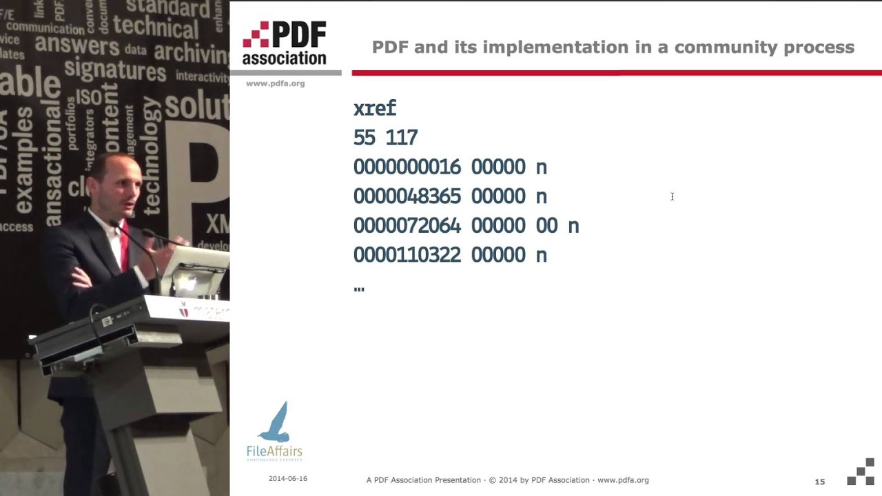 PDF and its implementation in a community process -- Maruan Sahyoun, FileAffairs