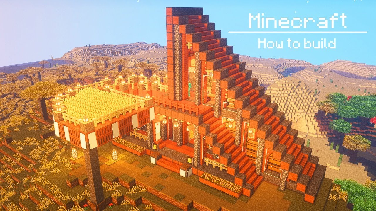 Minecraft : How to build Acacia Mountain Base - Minecraft Builders