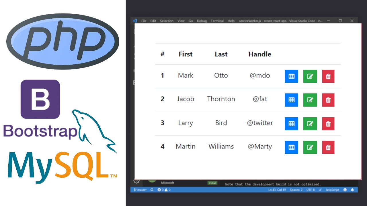 PHP CRUD Tutorial with MySQL & Bootstrap | Build CRUD Website APP
