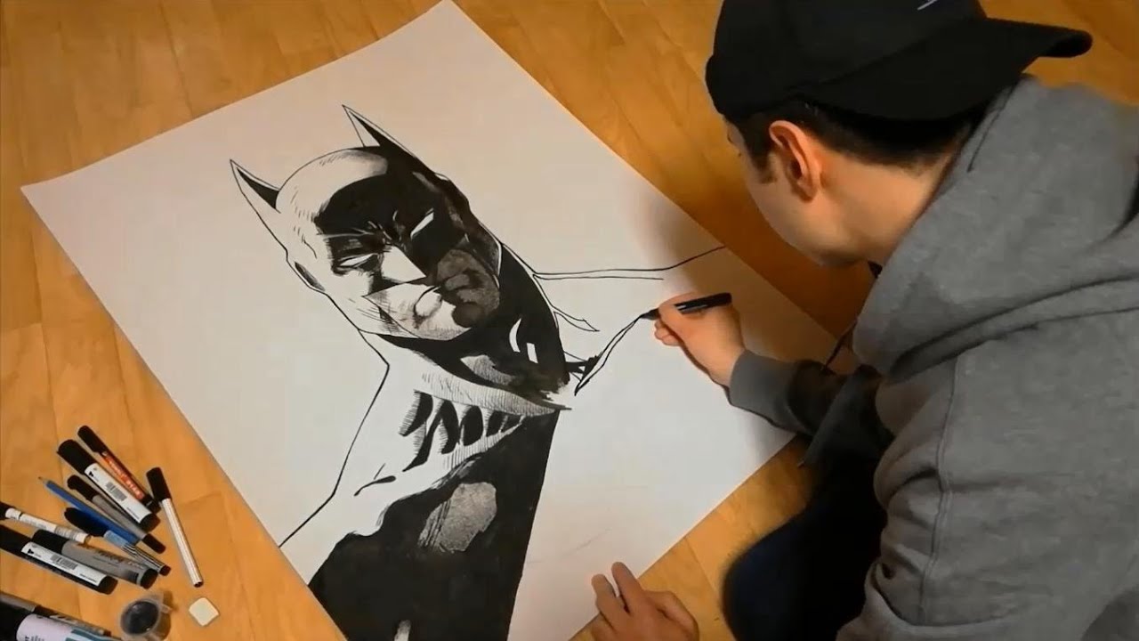 Batman Speed Drawing (Stilyan Ivanov) | Timelapse