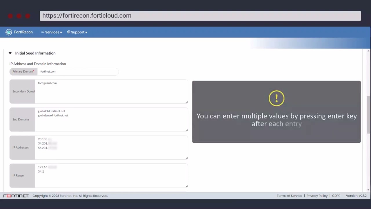 FortiRecon Auto Onboarding