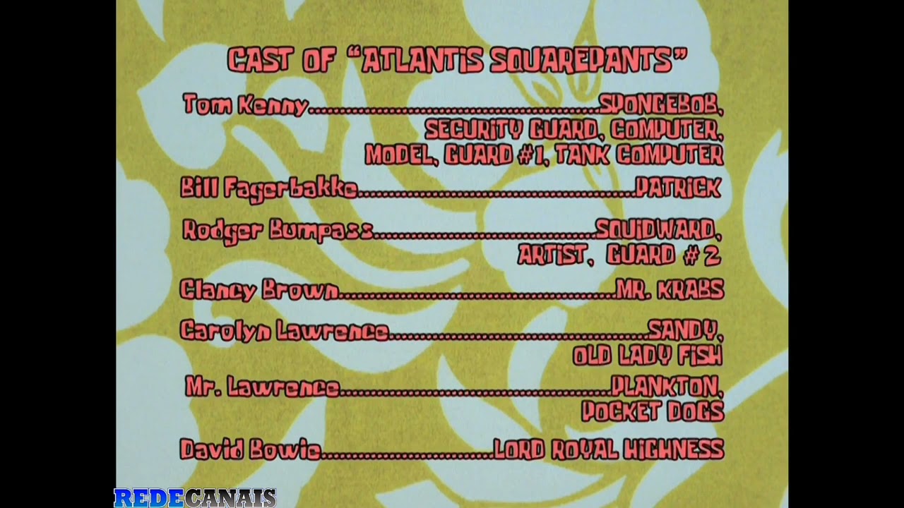 SpongeBob SquarePants: Atlantis SquarePantis Credits
