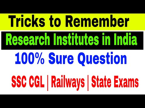 Tricks to Remember Research institutes in india