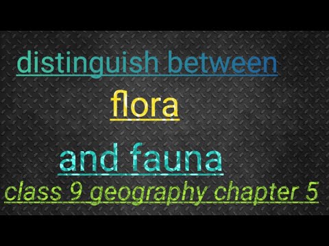 distinguish between flora and fauna class 9