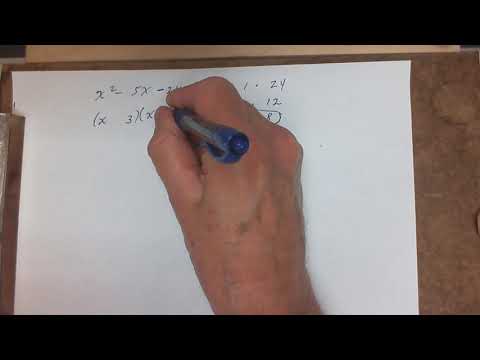 Factoring x^2 5x 24