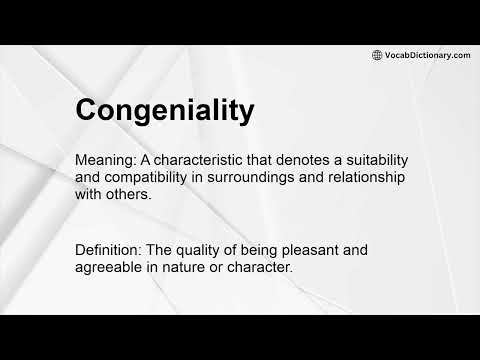Congeniality Meaning