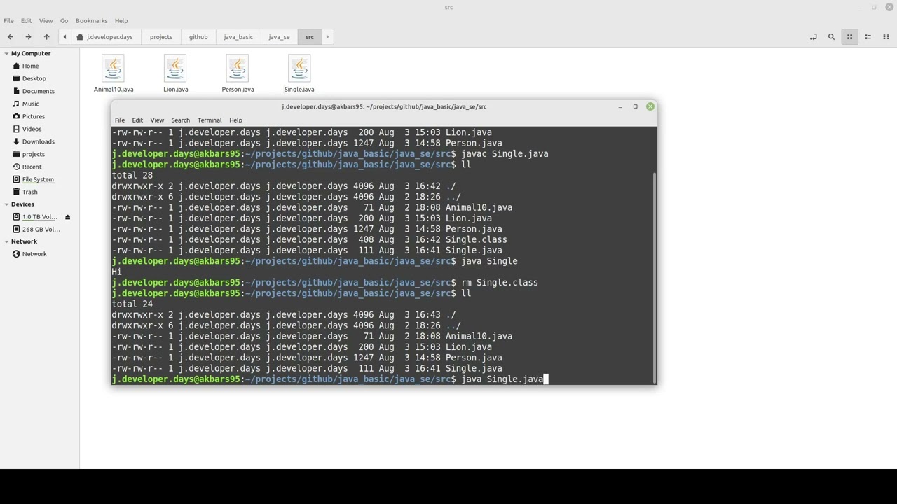 How to run java file without compilation? JAVA 11 feature Running a Program in One Line L3