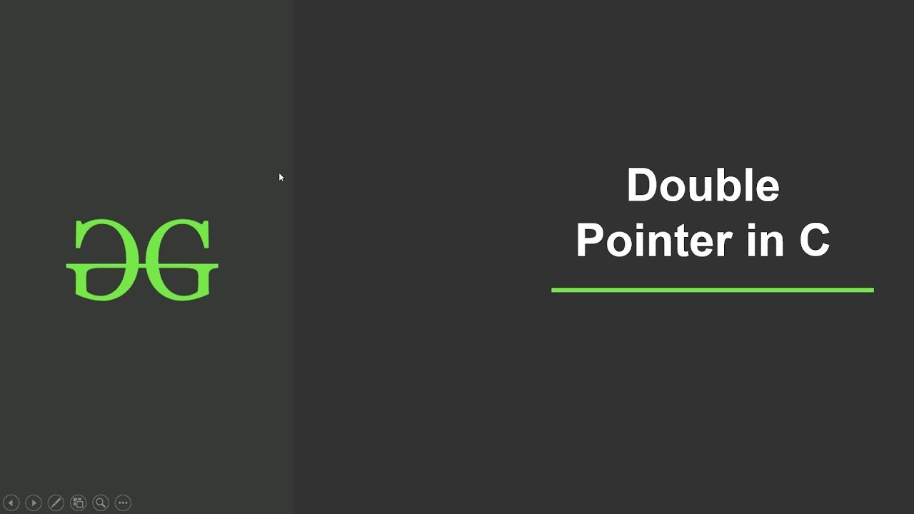 Double Pointer (Pointer to Pointer) in C | GeeksforGeeks