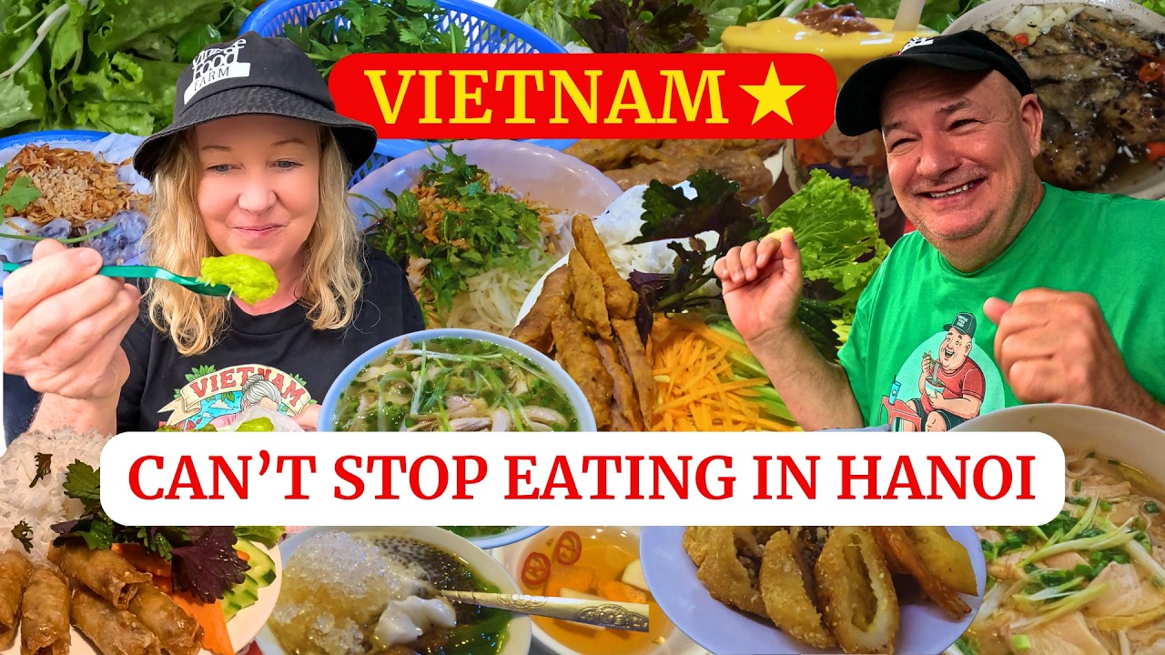 24 HOURS of DELICIOUS STREET FOOD! 😋 in Hanoi, Vietnam❤️🇻🇳