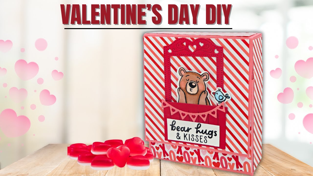 DIY Valentines Day Treat Box Tutorial : Bear Hugs & Kisses