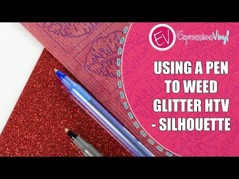 How to use a pen in your Silhouette Machines to help you weed your vinyl.