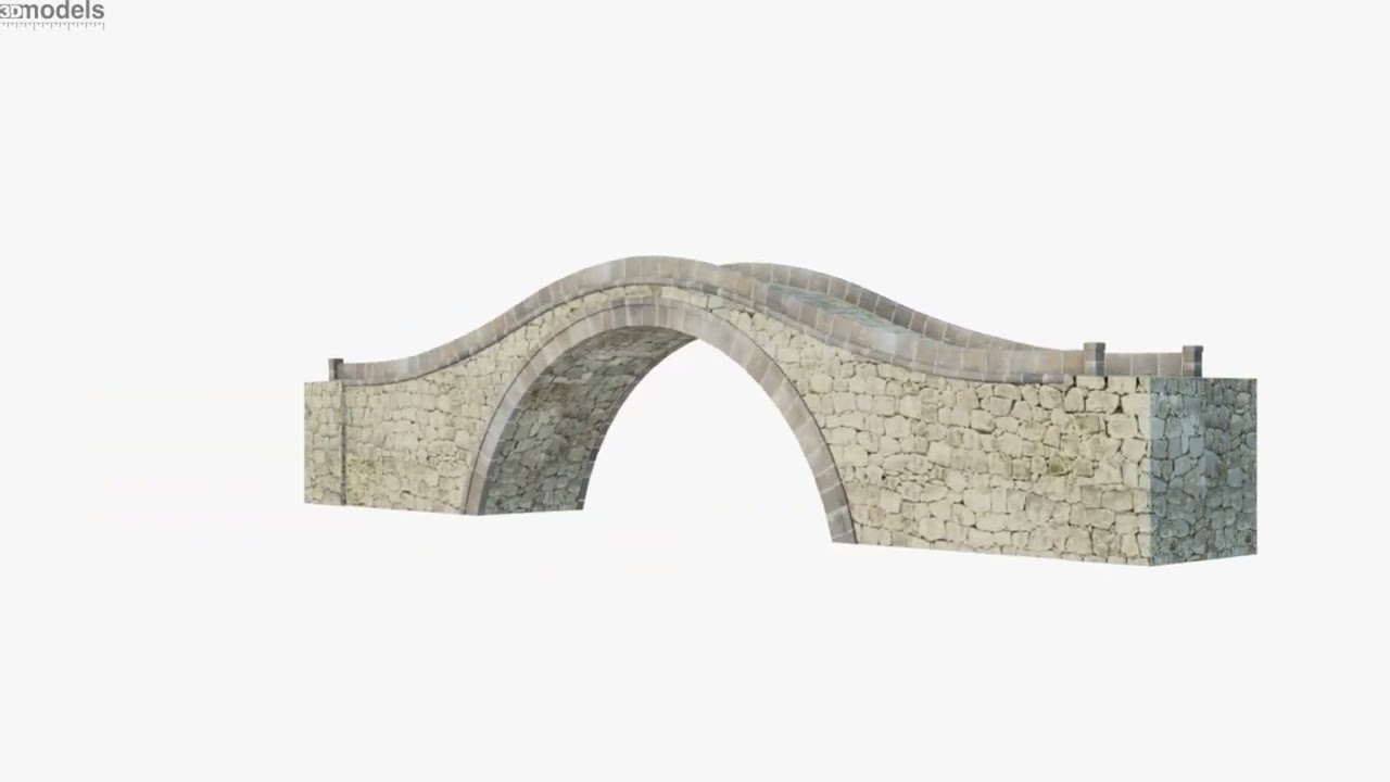Stone bridge 3D model by 3DModels.org