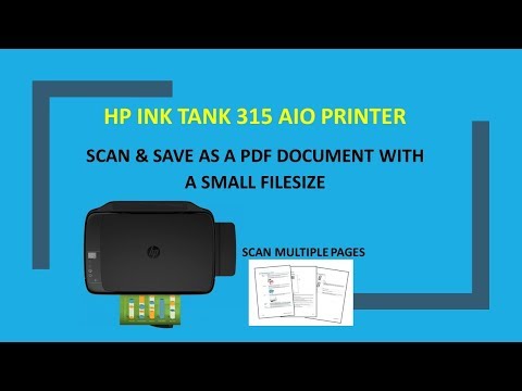 HP Ink Tank Wireless 310 | 315 | 318 | 319 : Scan in small filesize for PDF documents