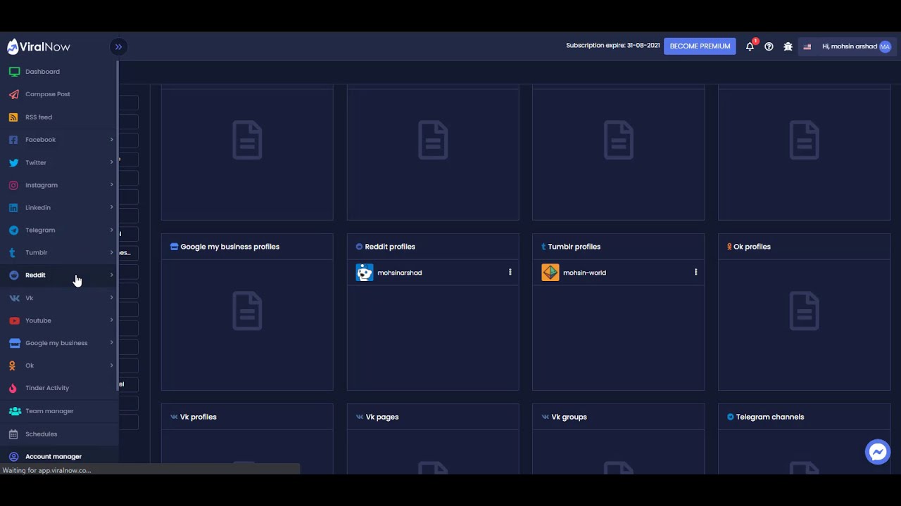 How to Add a Tumblr Blog and Schedule Post on ViralNow