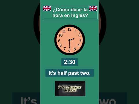 ¿Cómo decir la hora en inglés? #shorts
