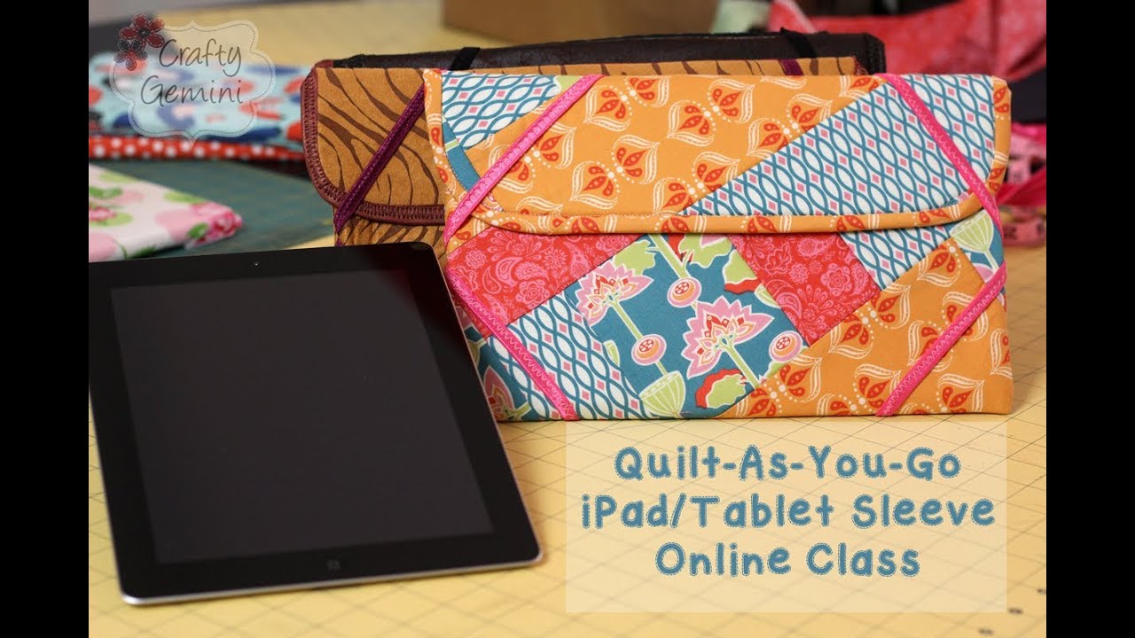 Funda para iPad/tableta con patchwork para hacer a medida: ¡NUEVA clase en línea!