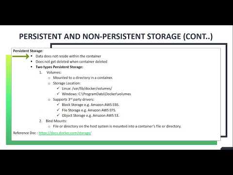 24. Docker: Persistent and non persistent storage