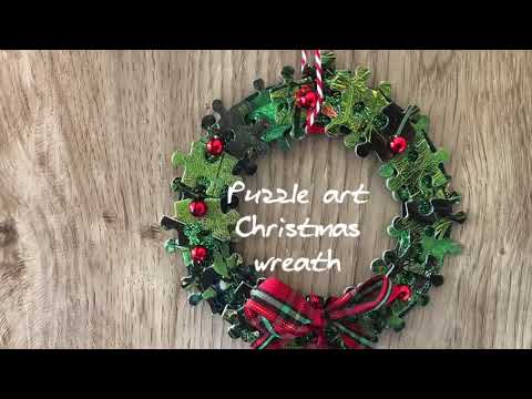 Christmas wreath puzzle art
