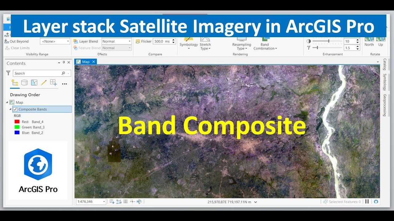 How To Layer Stack Satellite Imagery In ArcGIS Pro | Band Composite of Landsat Image