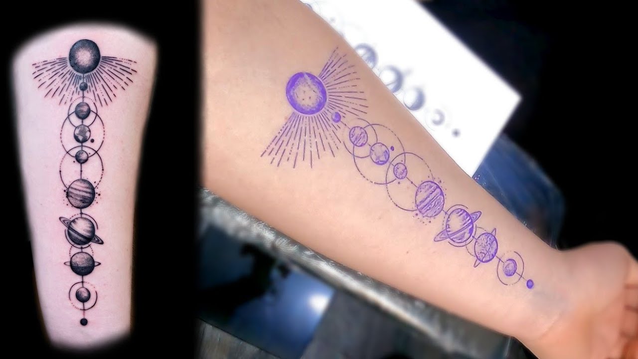 Solar System Planets Tattoo