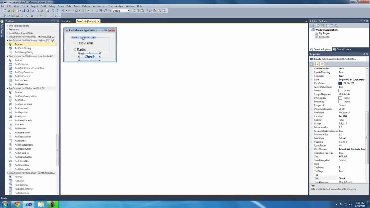Radio Button Application in Visual Basic.NET (VB.NET) HD