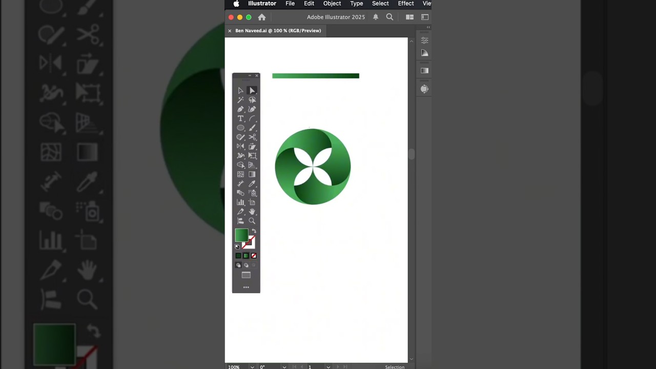 How To Create Gradient Logo  #adobeillustratortipsandtricks #howtocreatelogo #viralshorts