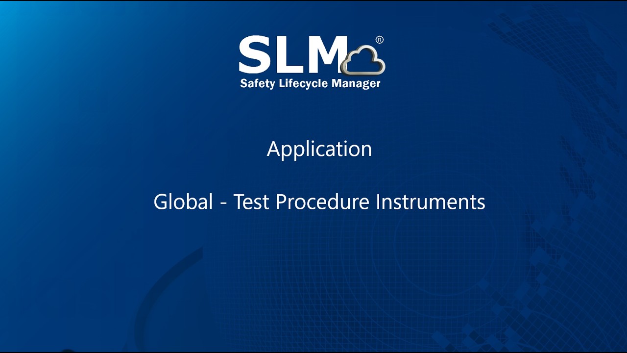 Global - Test Procedure Instruments
