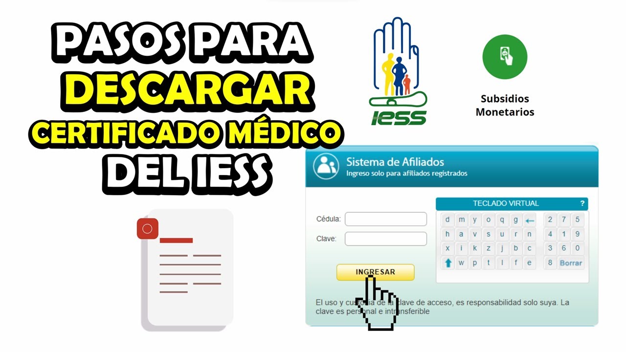 COMO SACAR CERTIFICADOS MEDICOS DEL IESS | DESCARGAR CERTIFICADO MEDICO IESS