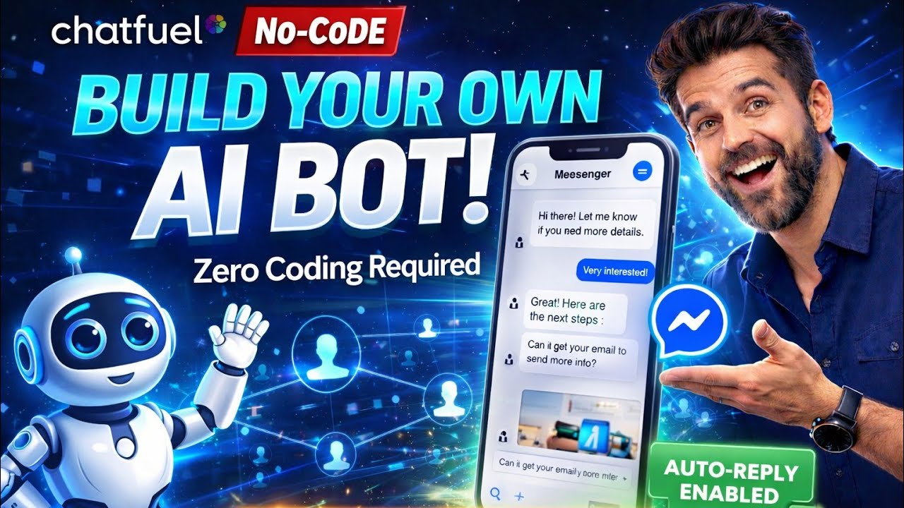 How to Build an AI Chatbot for Facebook & Web | ChatFuel Tutorial (2026)