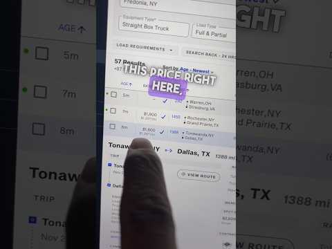 How to make Box Truck money & book loads using DAT One Select Load board
