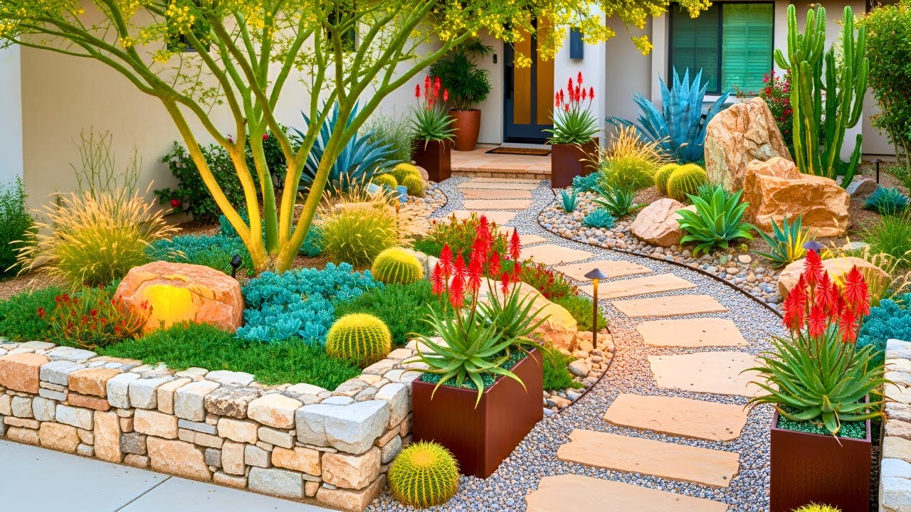 Epic Desert Front Yard Landscaping Ideas: Low-Maintenance Xeriscape Designs for Stunning Curb Appeal