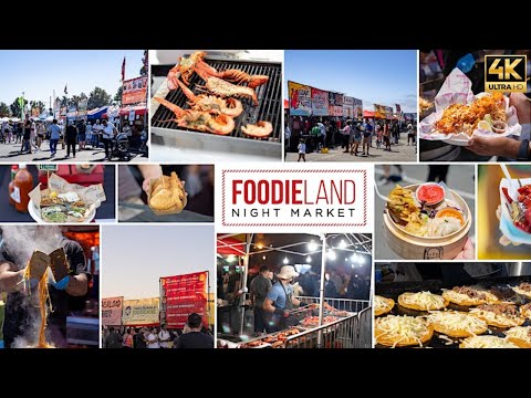 [4K] FoodieLand Night Market 2023 Walking Tour | September 1-3 | Sacramento, California