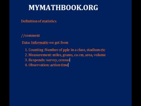 Definition of statistics