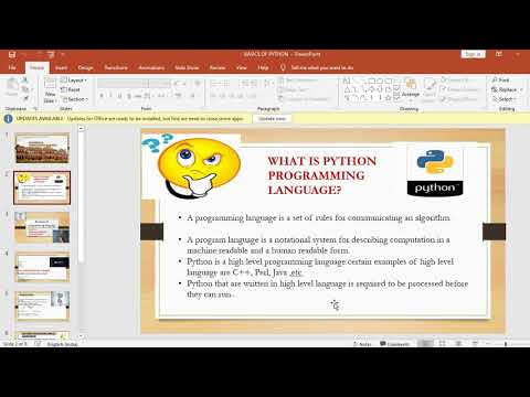 #POWERPOINT PRESENTATION ON BASICS OF PYTHON PROGRAMMING LANGUAGE
