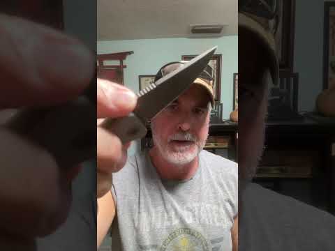 Off-Grid Baby Rhino Folding Knife Sandvik 14C28N Steel Slate Grey DLC Coating G10 Sky Grey Scales