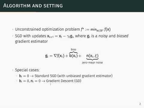 Analysis of SGD with biased gradient estimators