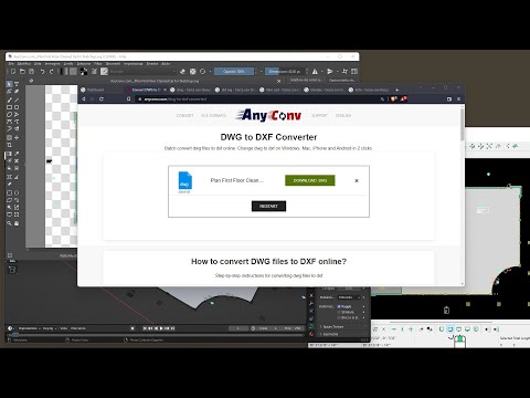 Videoguide - Convert CAD DWG in DXF or SVG for Opensource Software LibreCAD, Krita, Blender, AnyConv