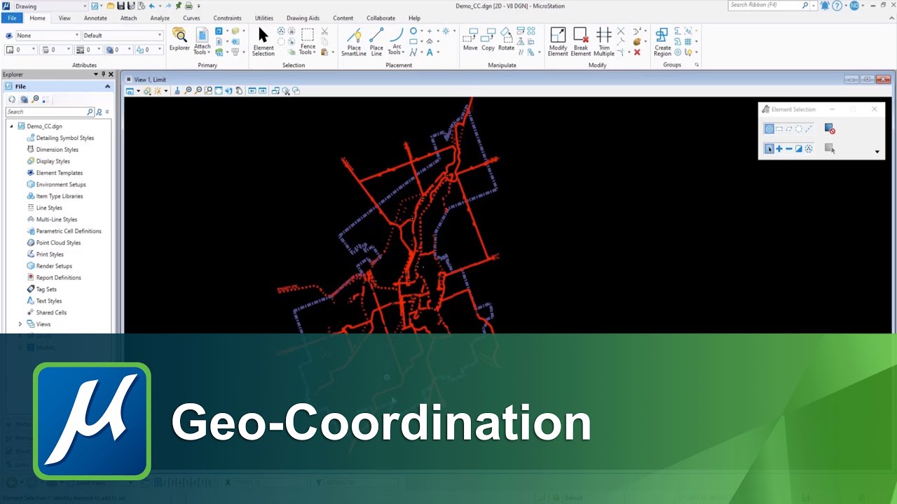 MicroStation GIS Capabilities 03: Geo-Coordination